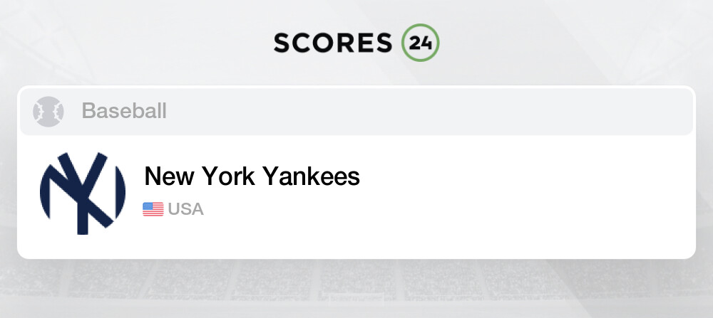 New York Yankees Fixtures, Schedule and Live Results Baseball USA