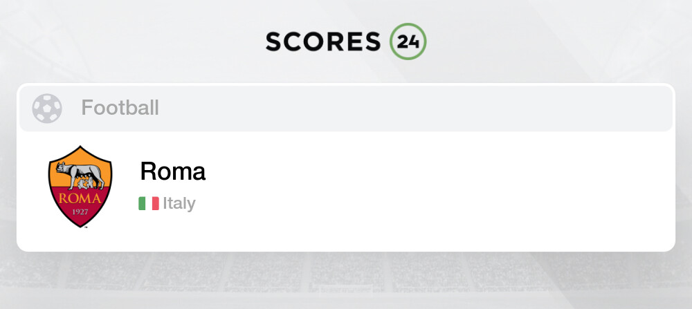 AS Roma Fixtures, Predictions, Schedule and Live Results Football Italy