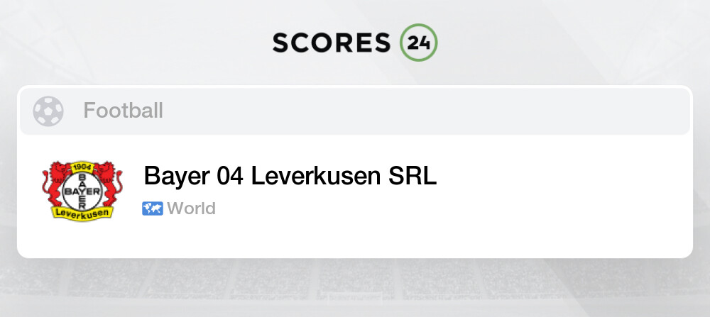 Bayer 04 Leverkusen SRL Fixtures, Predictions, Schedule and Live ...